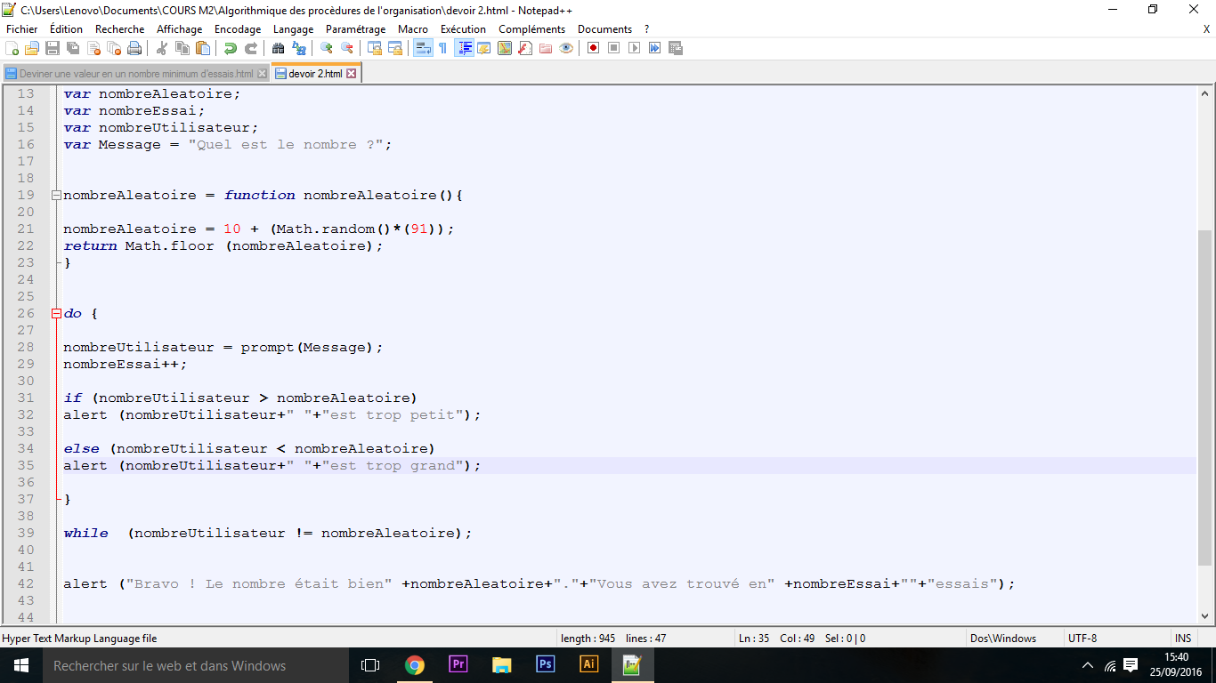 Javascript et intervalle - Problème avec mon programme par IvyLeague - page 1 - OpenClassrooms